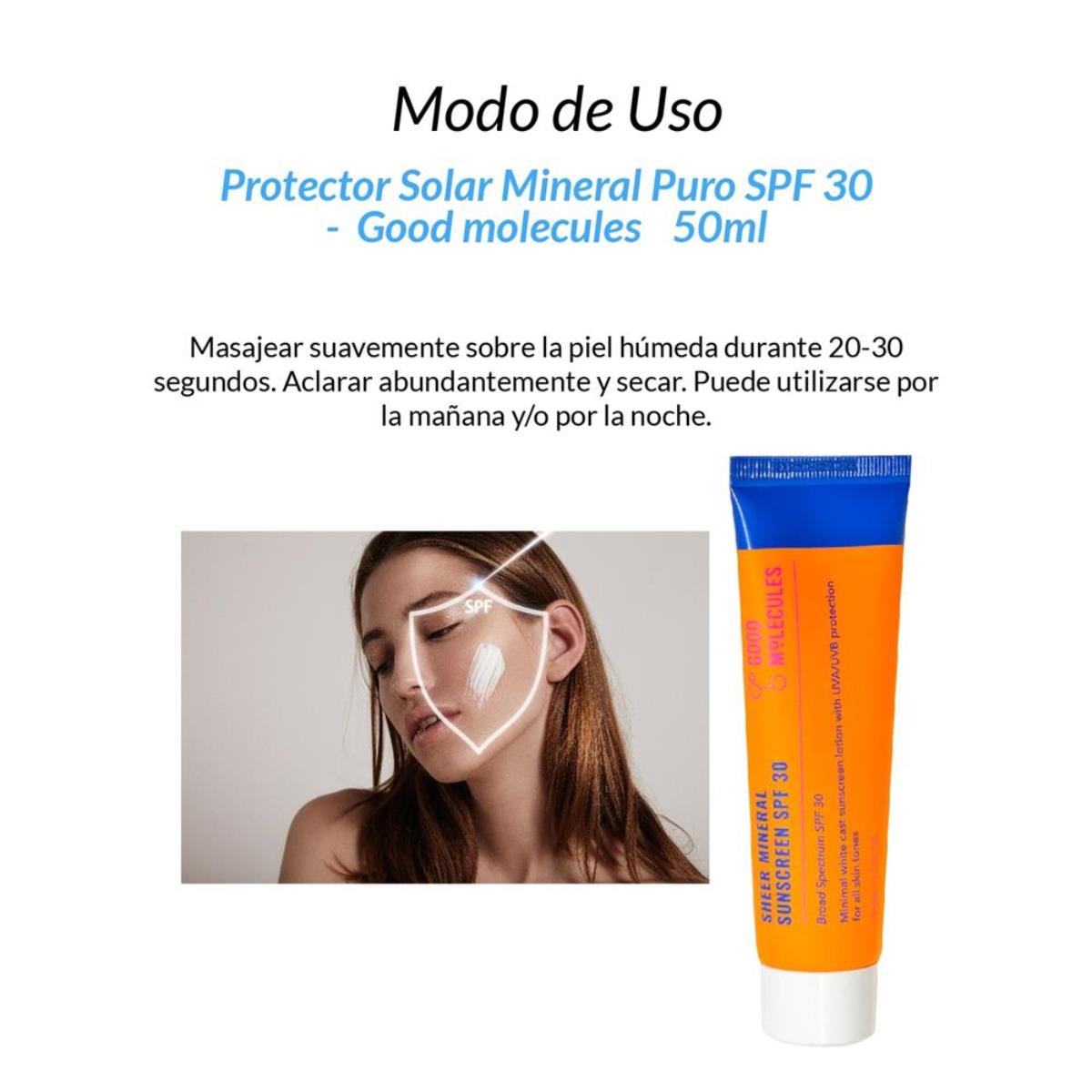 Sheer Mineral Sunscreen SPF 30 Good Molecules 50ml 2 Unidades - Real Plaza