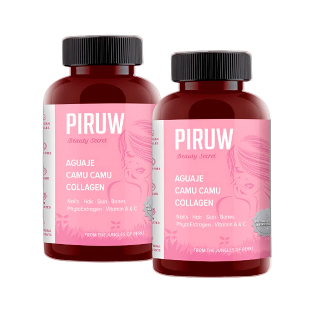 Pack Piruw Vitamina Beauty Secret Piruw 100 Cápsulas X2 - Real Plaza