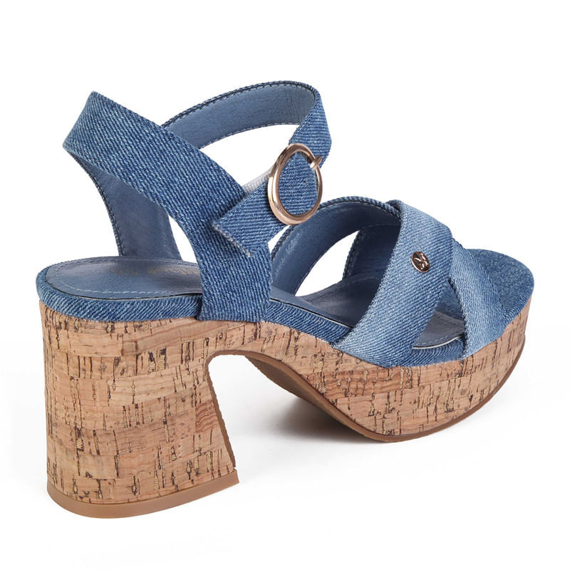 Sandalia Plataforma Moda Mujer 8046 JEANS - Real Plaza