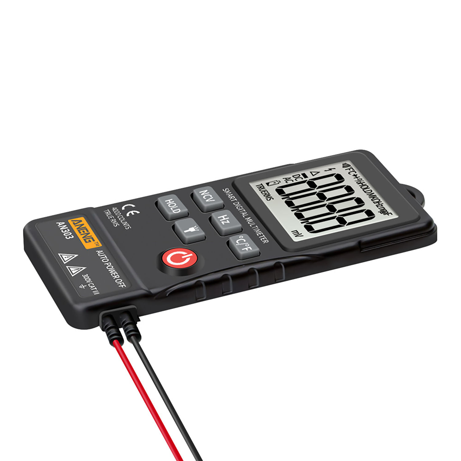 Multímetro Digital Aneng An303 4000 Cuentas Rango Automático Negro ...