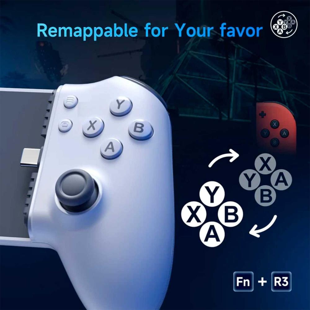 Gamepad Easysmx M15 Mobile Gaming Controller White Tipo-C Bot Mecanicos ...