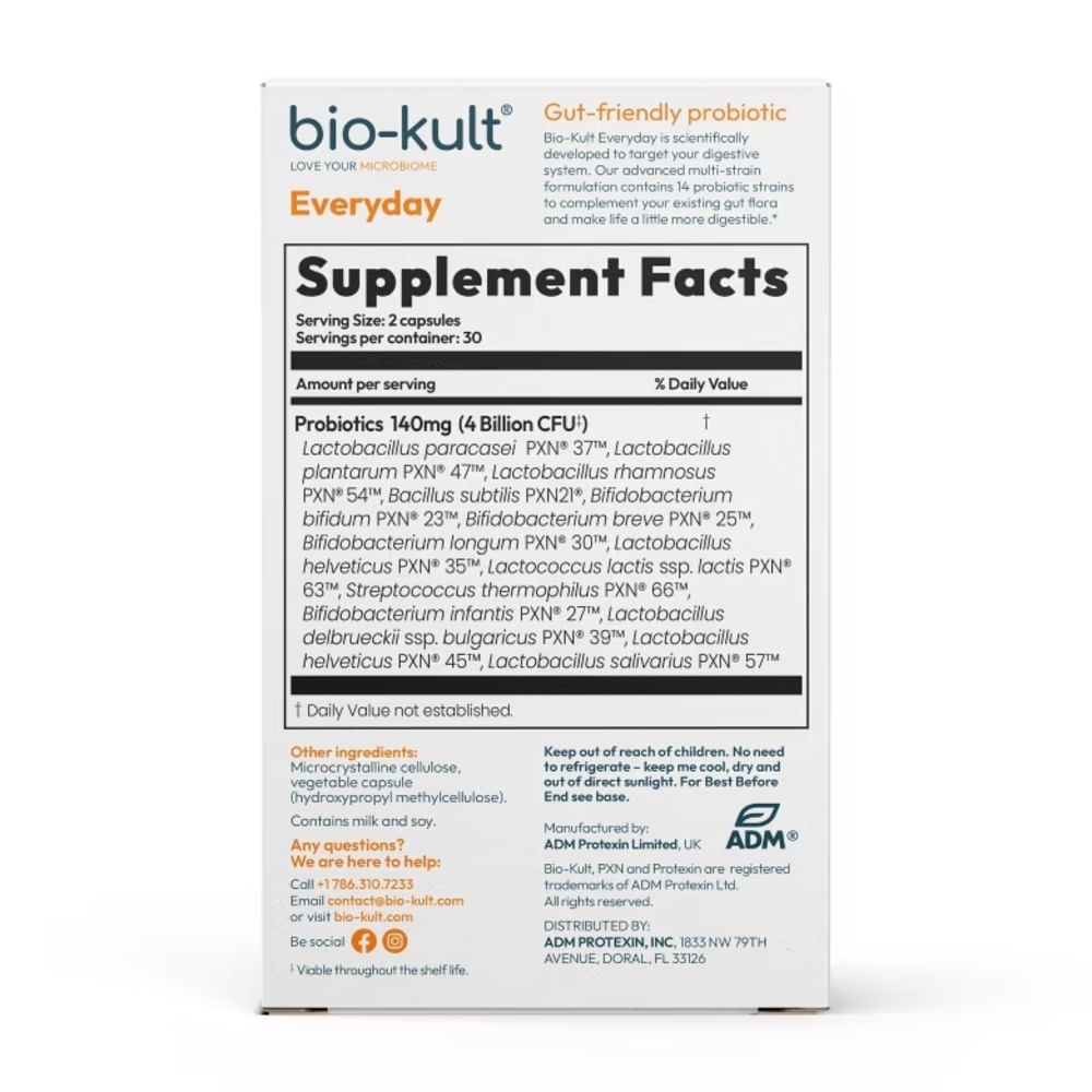 Bio Kult Everyday Probiotic Supplement 120 Capsulas - Real Plaza