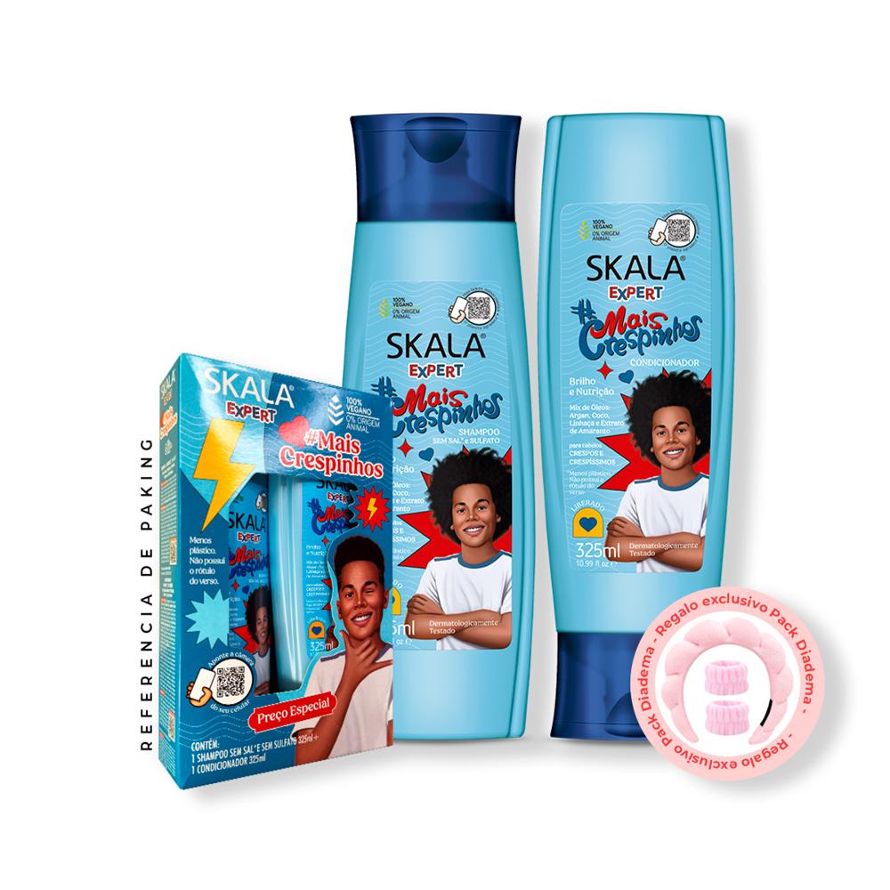 Shampoo + Acondicionador Mais Crespinhos Kids Skala Expert 325ml ...