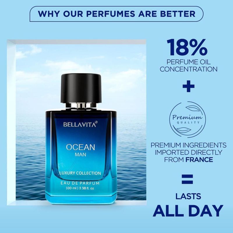 OCEAN Eau De Parfum hombre | Notas acuáticas, cítricas y florales ...