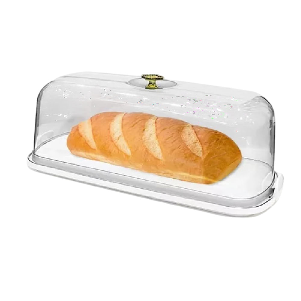 Panera de Plástico Rectangular con Tapa verde - Real Plaza