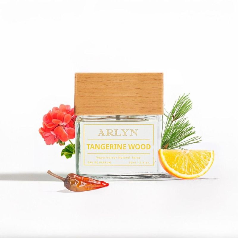 Perfume ARLYN mandarina y madera inspirado en Hèrmes, vegano y sustentable - Real Plaza
