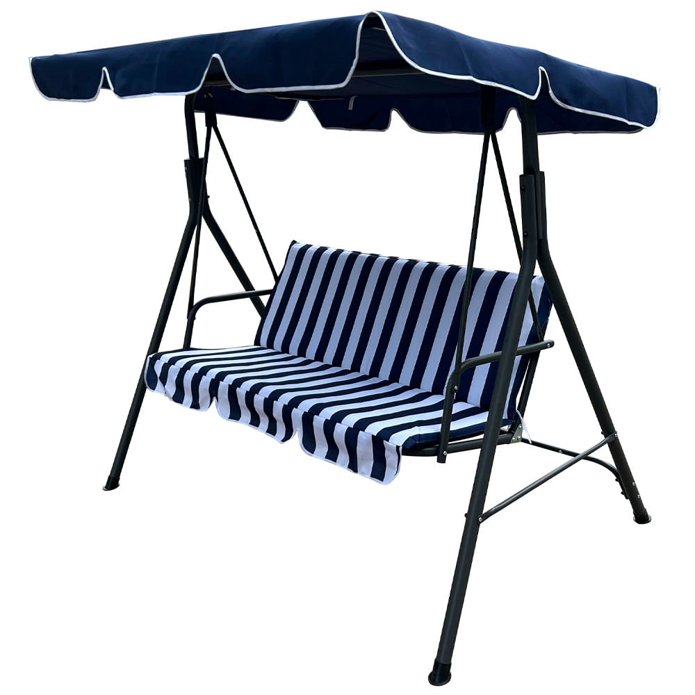 Sillón Columpio VIVA HOME Rayas Azul - Real Plaza