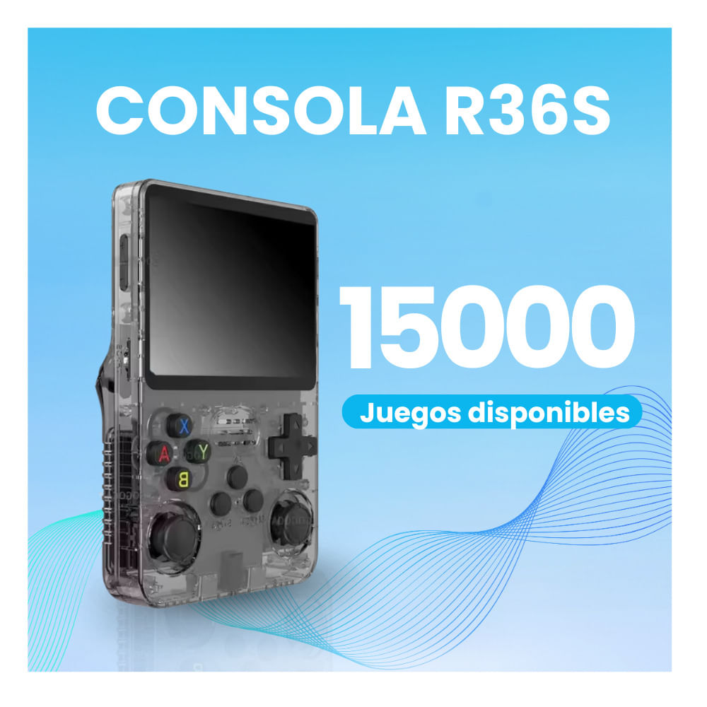 Consola gamer R36S portátil | Juegos multi plataforma - Real Plaza