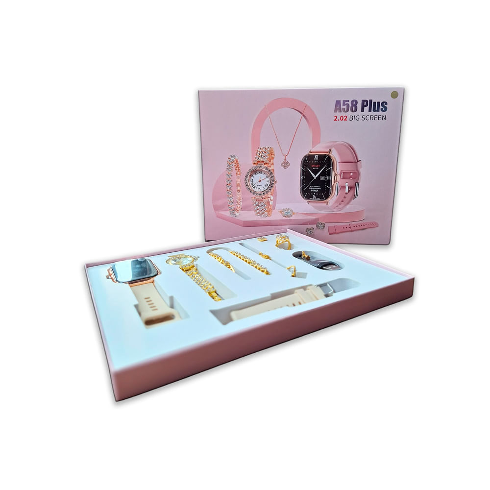 Smartwatch Combo 9 en 1. A58 PLUS - Real Plaza