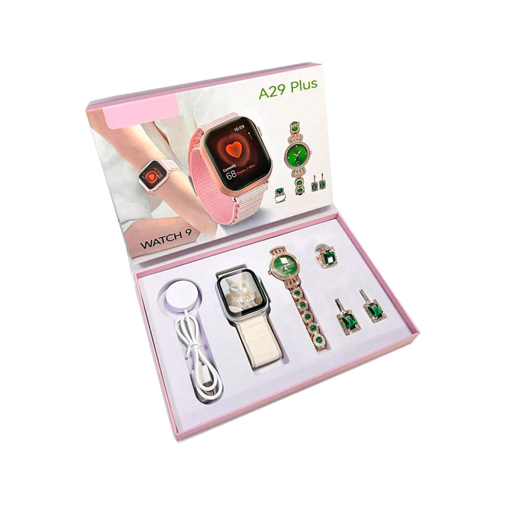 Smartwatch A29 PLUS | Combo 6 en 1 completo - Real Plaza