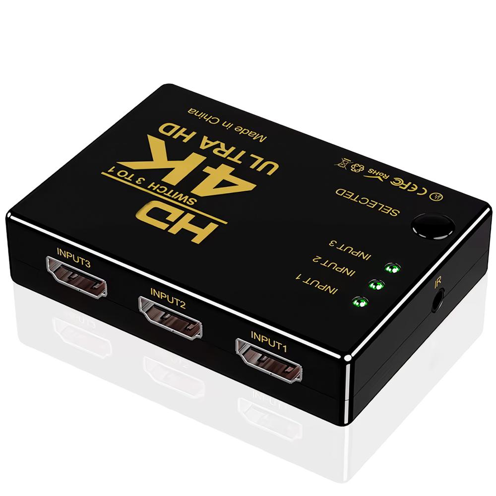 Hdmi Selector Switch 3 Puertos Hdmi 4k - Real Plaza
