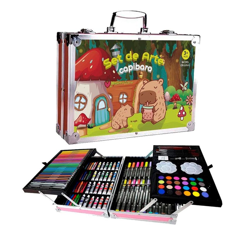 Set de Arte Metálico Capibara Maleta 132 Piezas - Real Plaza