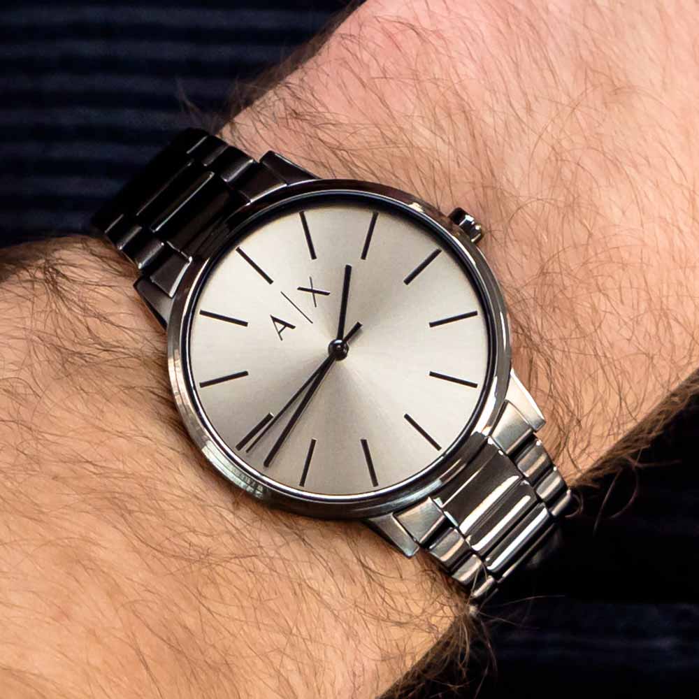 Reloj Armani Exchange Cayde AX2722 Para hombre Acero Inoxidable Gris ...
