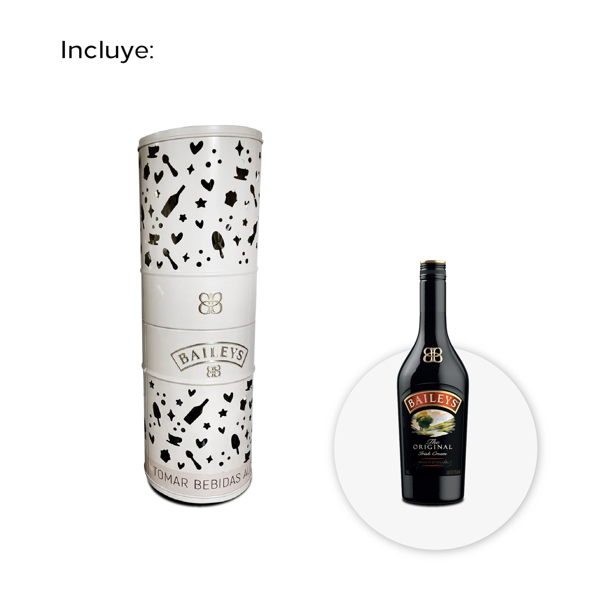 Licor de Crema BAILEYS Original Botella 750ml + Portavelas - Real Plaza