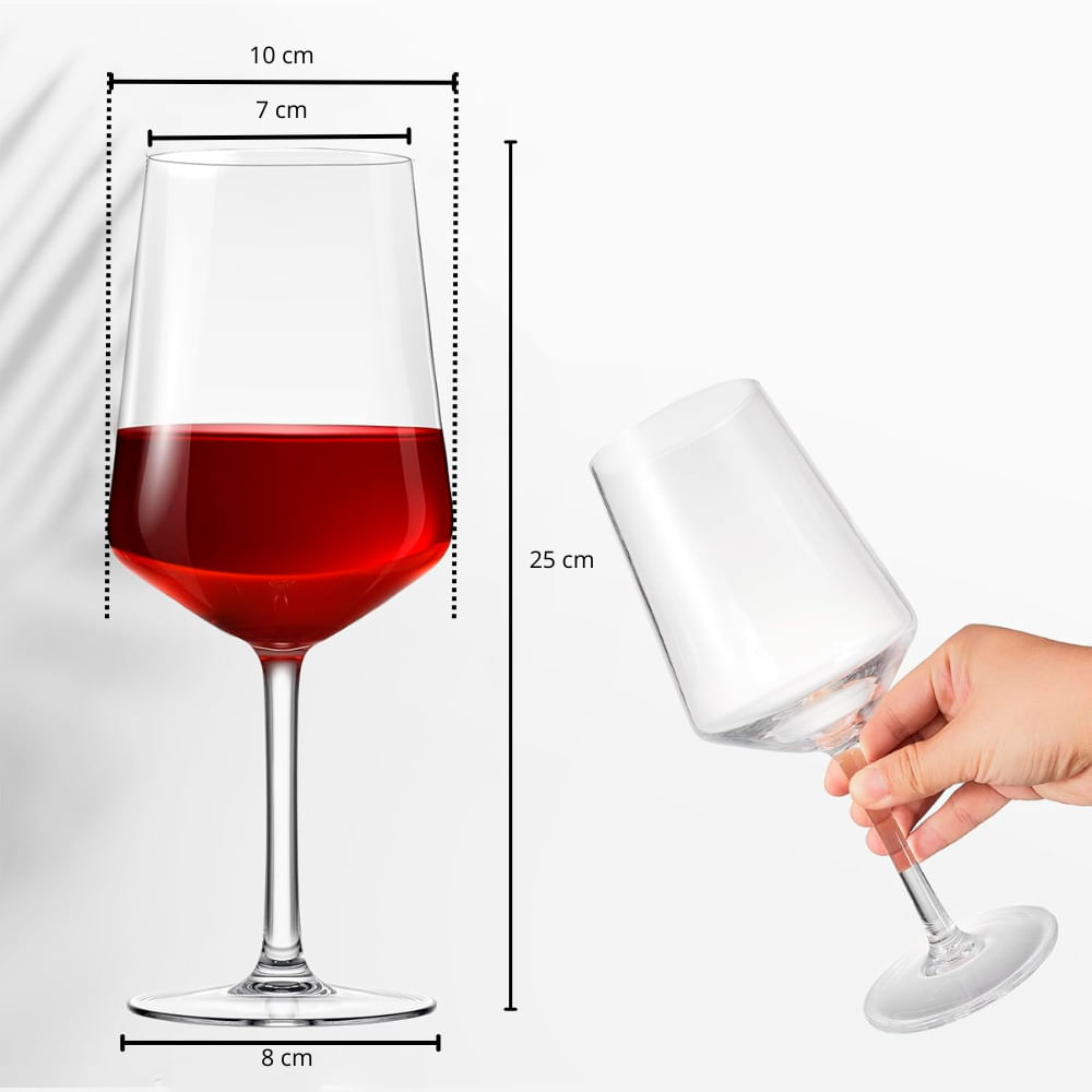 Set de 6 Copas para Vino Base Ancha 640 ml - Real Plaza
