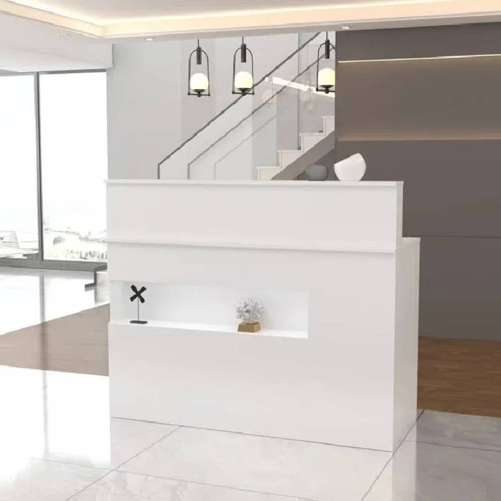 ESCRITORIO NACION MUEBLES COUNTER PARA OFICINAS RITA COLOR BLANCO NM ...