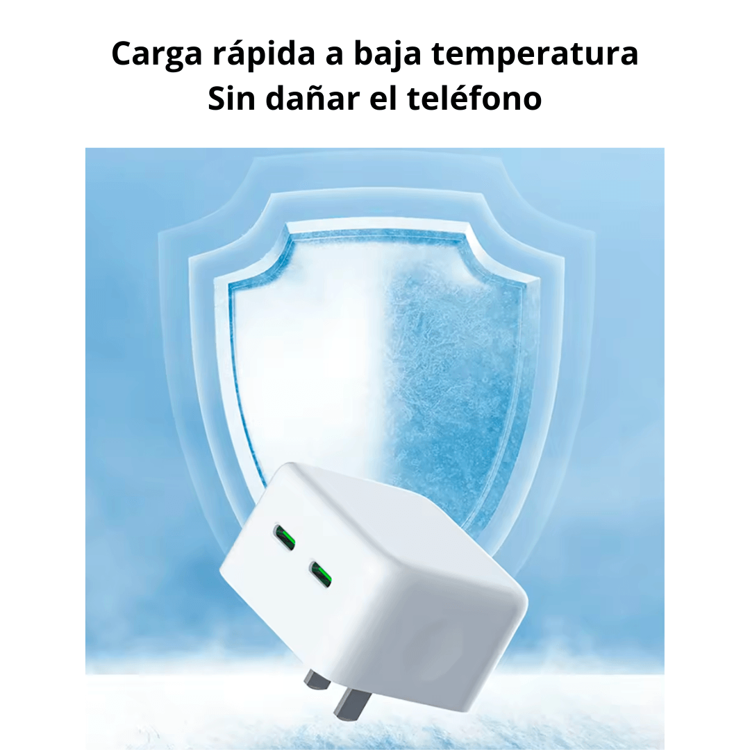 Cargador Adaptador 35W Dual Tipo C y Cable USB Tipo C a Lightning ...