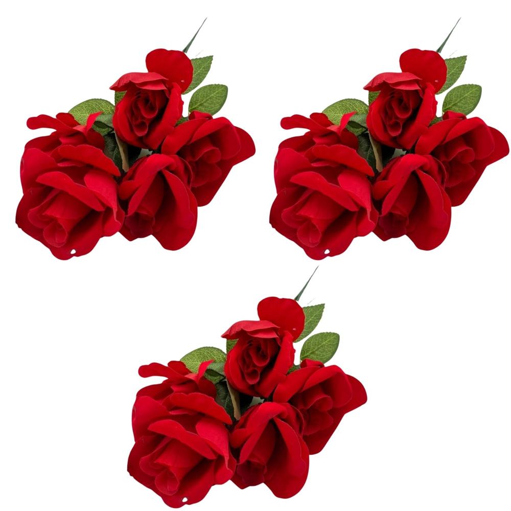 Pack De 3 Bouquets de Rosas Rojas BG305377 FLORIPASTORE - Real Plaza