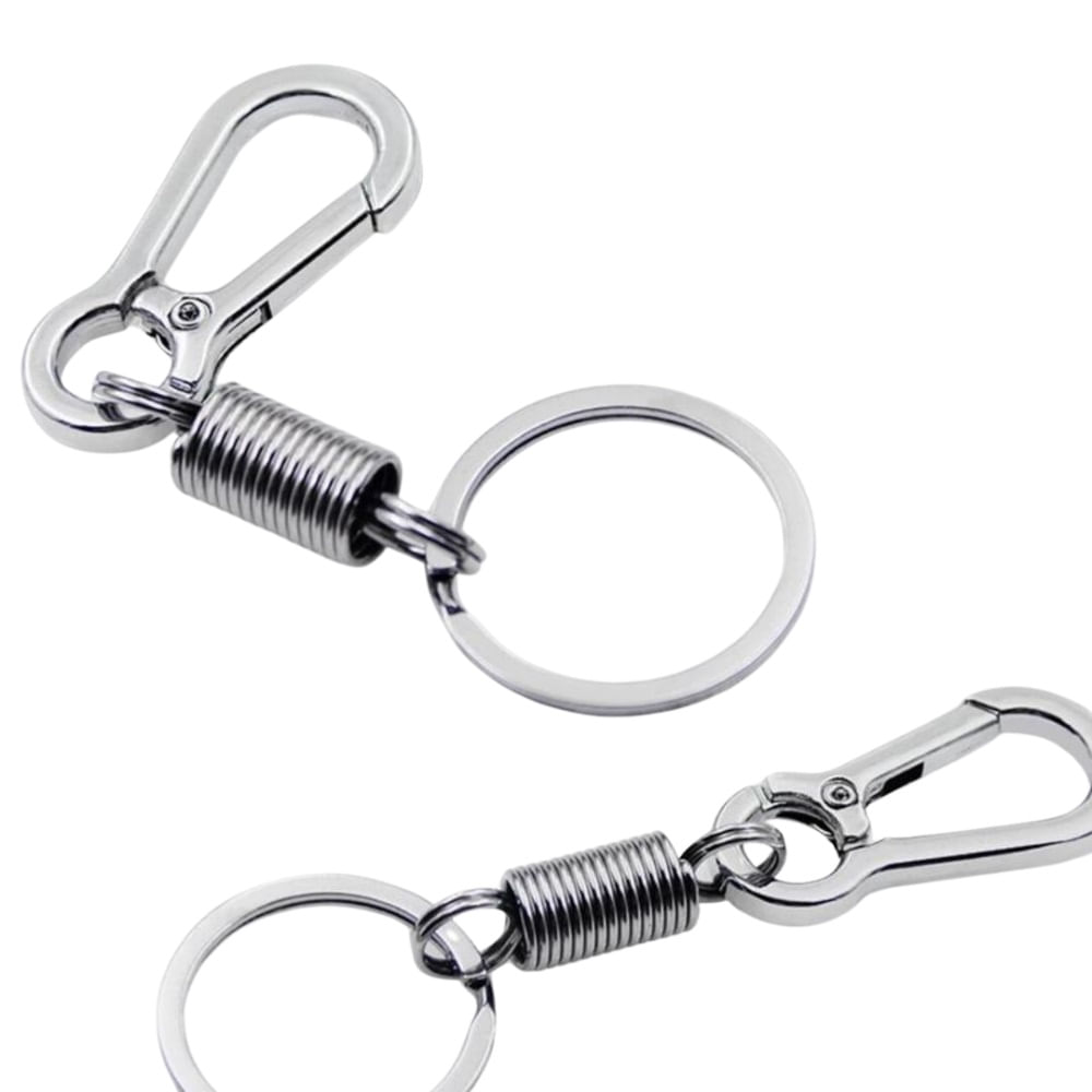 Llavero Resorte Con Gancho 5cm de Acero Inoxidable - Real Plaza