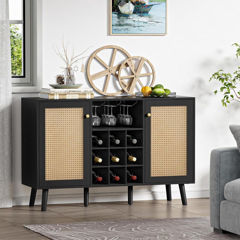 Mueble Bar Moderno Amore Home Husnia con Ratan - Real Plaza