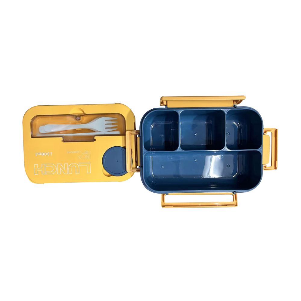 Taper Hermético Rectangular 1300ml Amarillo/Turqueza Back to School ...