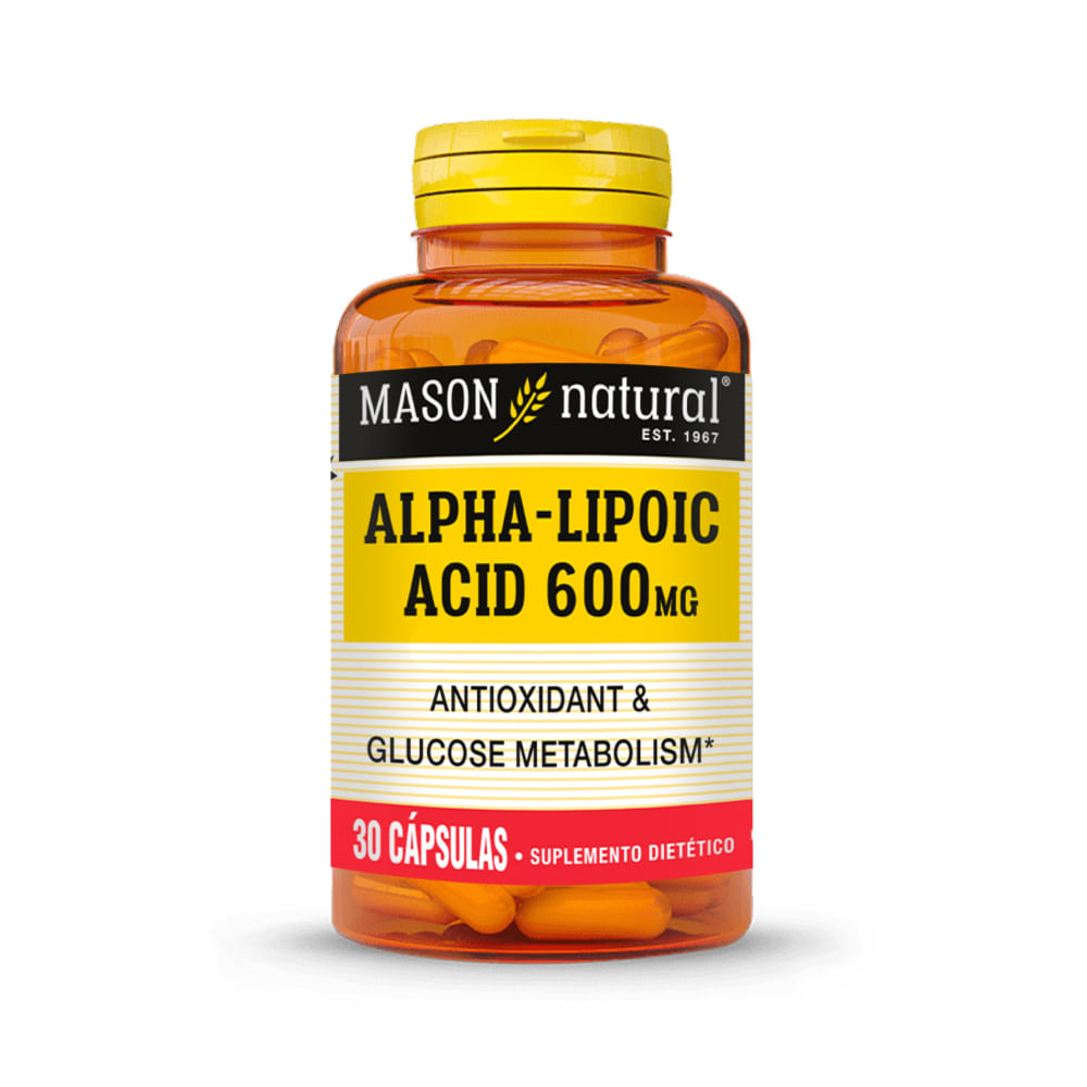 Ácido Alfa Lipoico 600MG Mason Natural 30 Cápsulas - Real Plaza