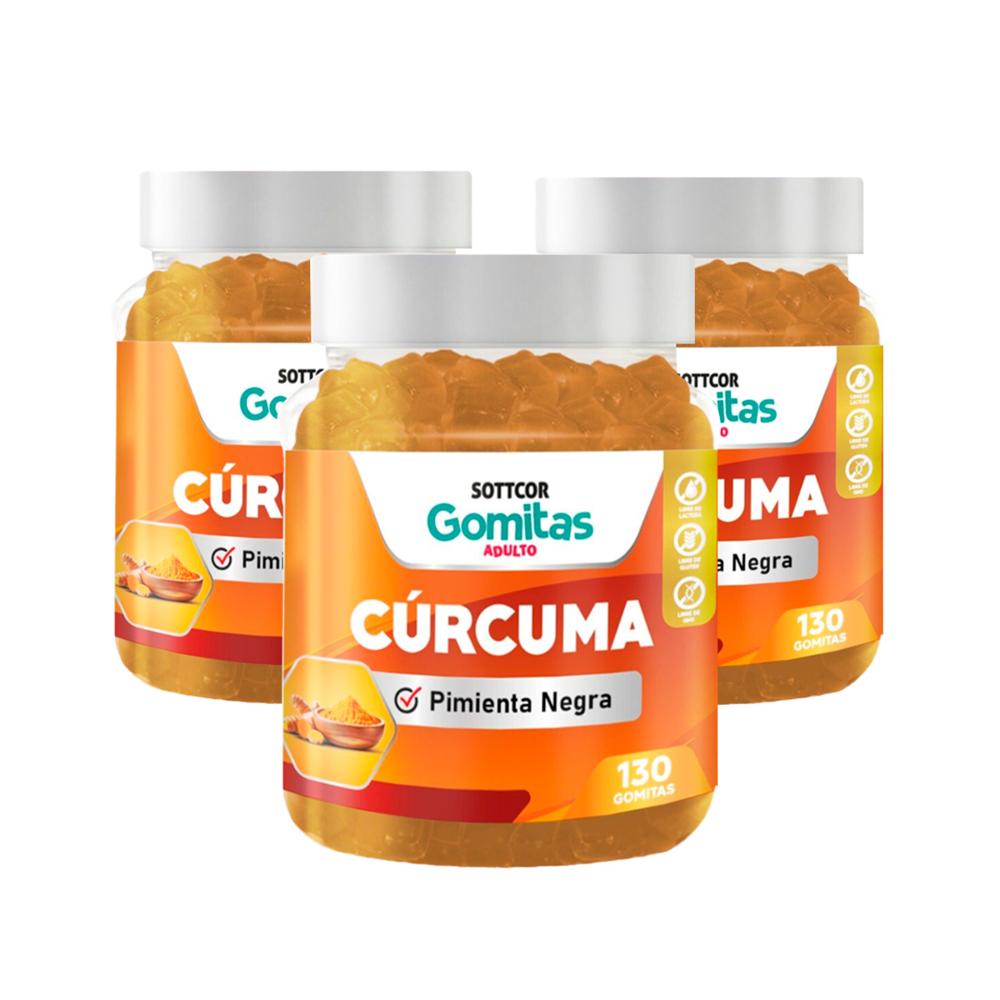 Gomitas De Curcuma Sottcor 3 Pack - Real Plaza