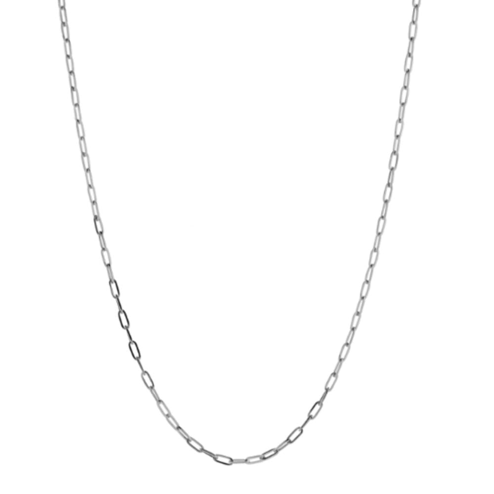 Collar Paper Clip Delgada Larga de Plata 925 - Real Plaza