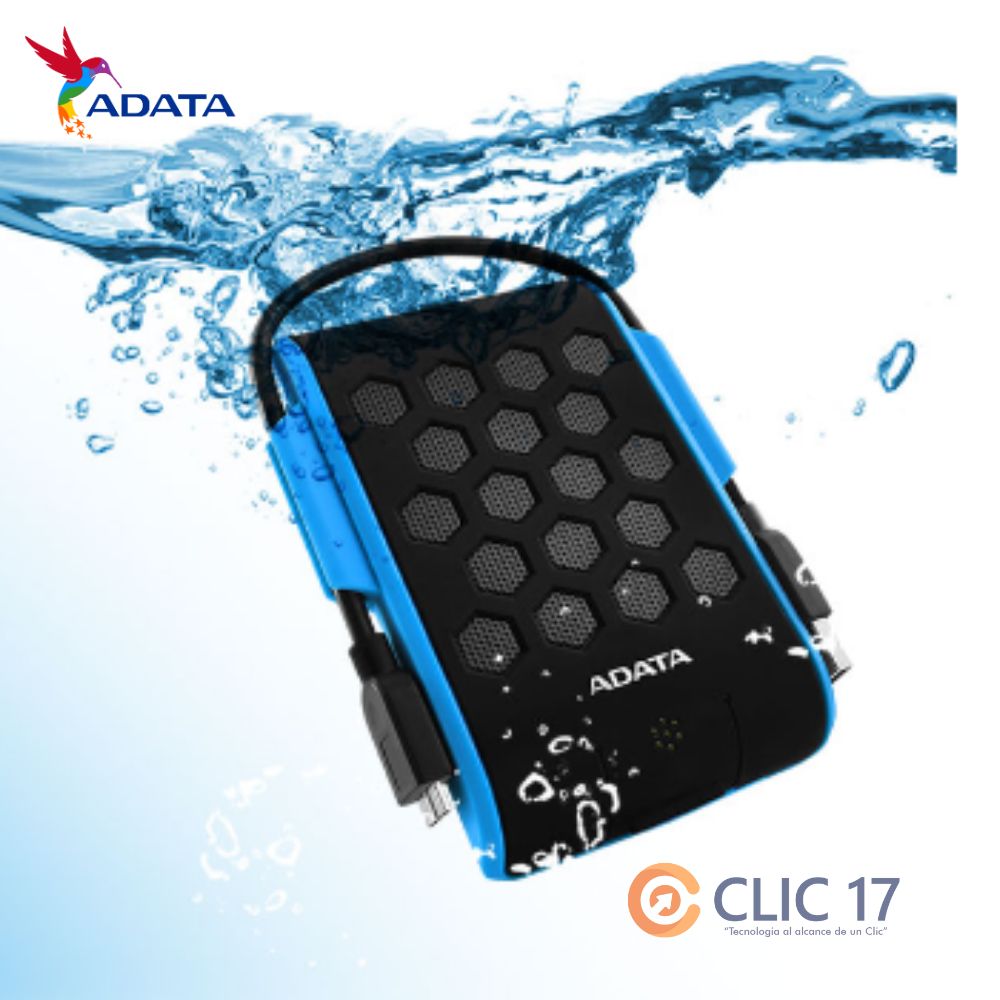 Disco Duro Externa 1TB ADATA HD720 Azul IP68 Resistente al Agua Polvo USB 3.2 - Real Plaza