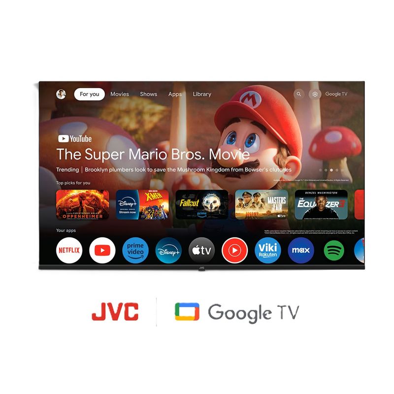 Televisor Jvc 55" Uhd 4k Google Tv Lt-55kb548 Negro - Real Plaza