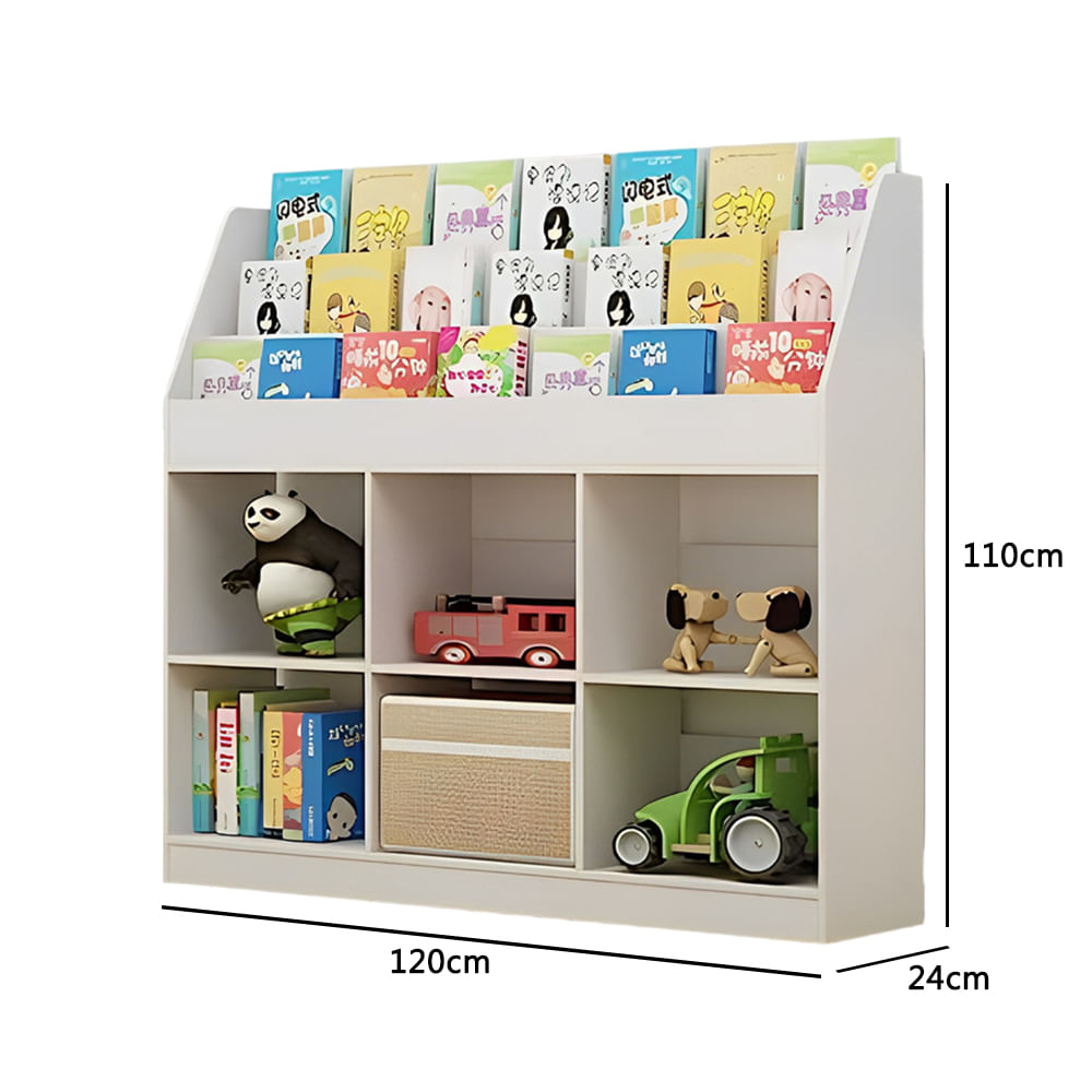 Librero Estante Organizador Infantil Polo Blanco Muebles Bonno - Real Plaza