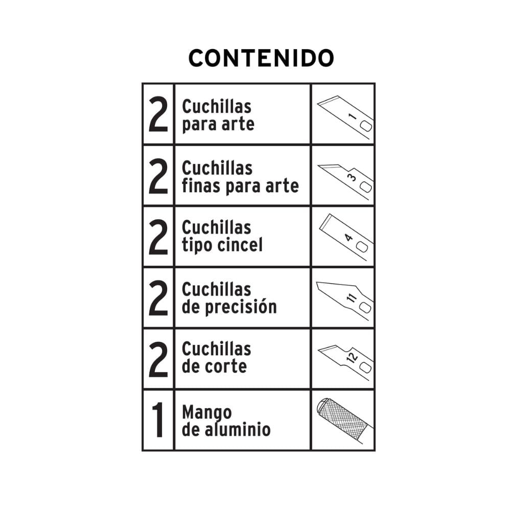 Juego Cutter precisión Cuchilla Exacto Hobby Truper 11 Piezas - Real Plaza