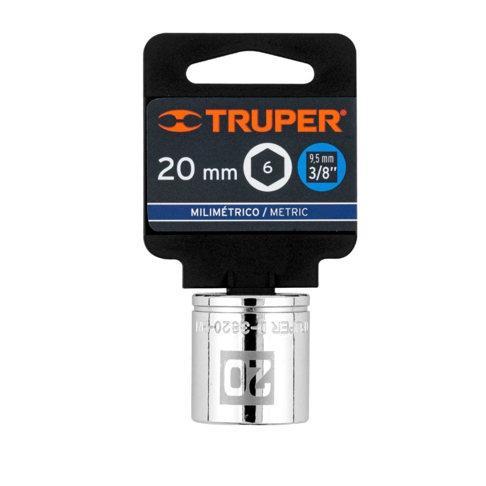 Dado 3/8" x 20mm Truper | Duradero y funcional - Real Plaza