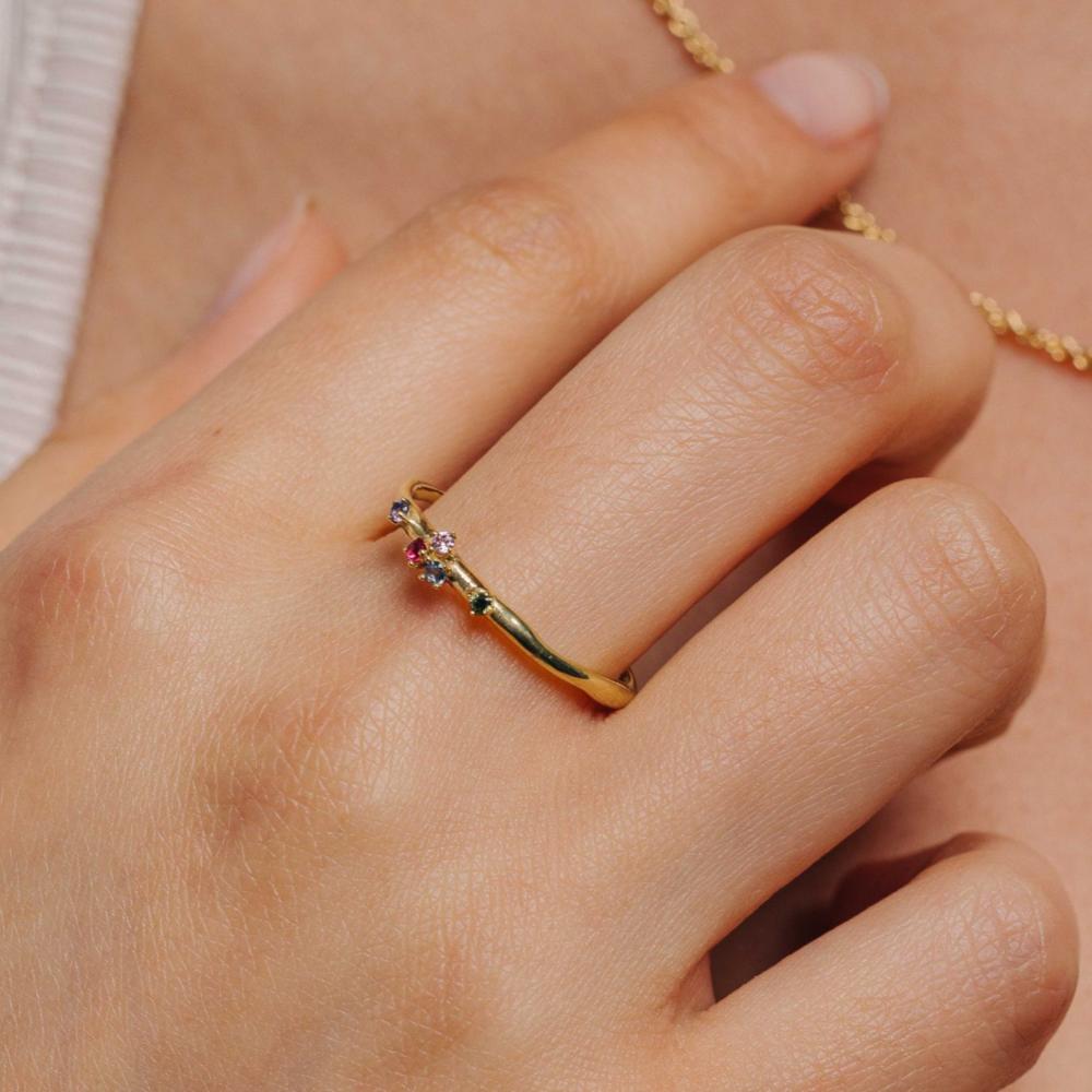 Anillo Aurora Bañado en Oro 24K Talla 7 - Real Plaza