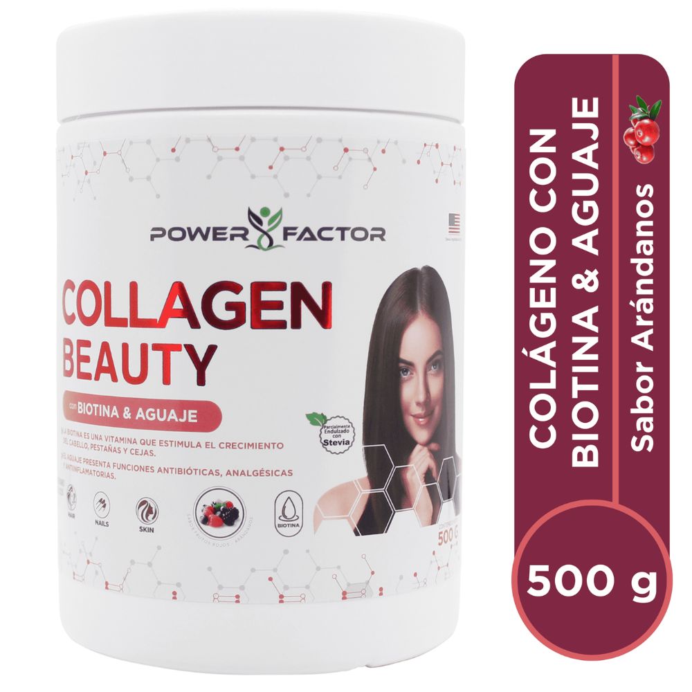 COLÁGENO POWER FACTOR POLVO COLLAGEN BEAUTY FRASCO 500 G - Real Plaza