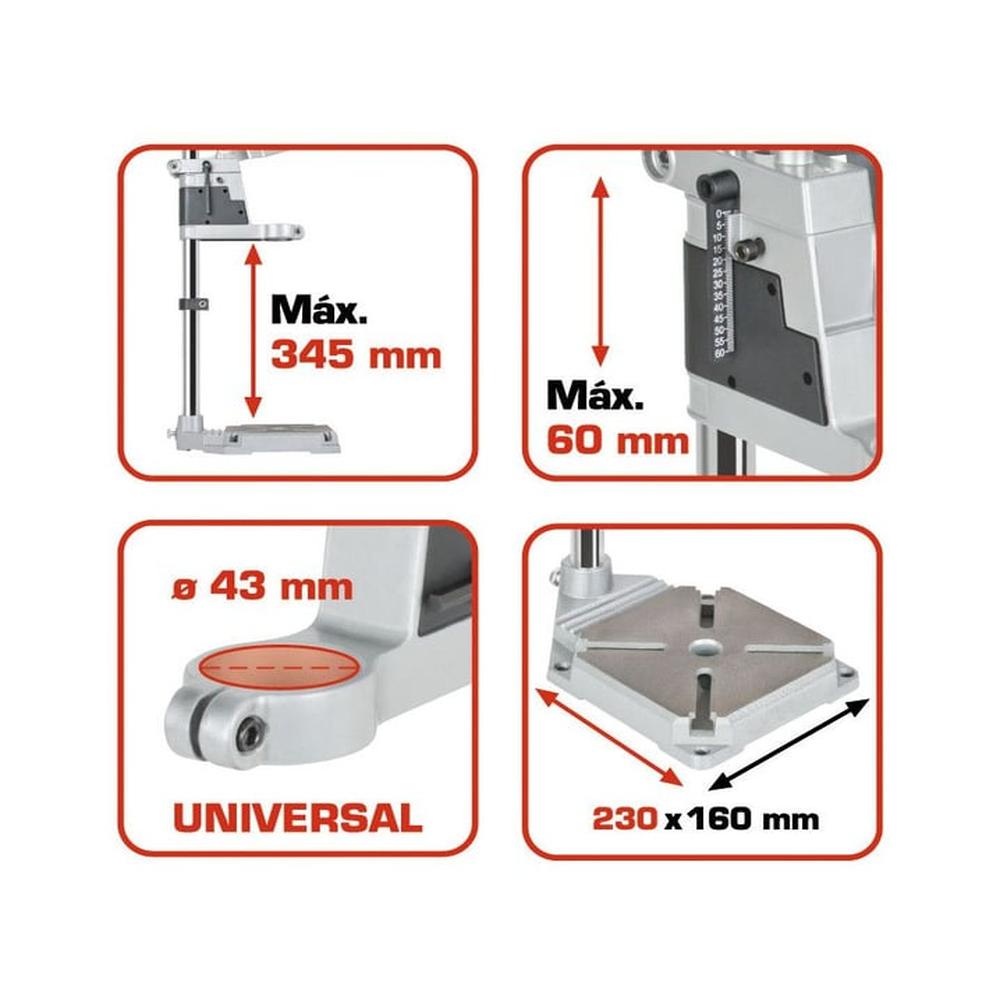 Soporte Taladro Base Vertical Y Adaptador Caladora Taladro - Real Plaza