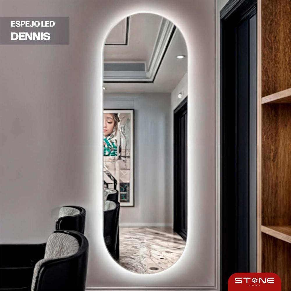 ESPEJO CUERPO COMPLETO LED TACTIL DENNIS STONE - Real Plaza