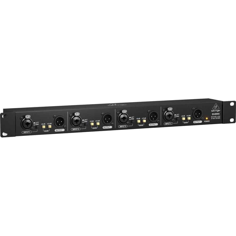 Behringer DI4800A Caja DI Activa Montable en Rack 4-In/8-Out, Splitter ...