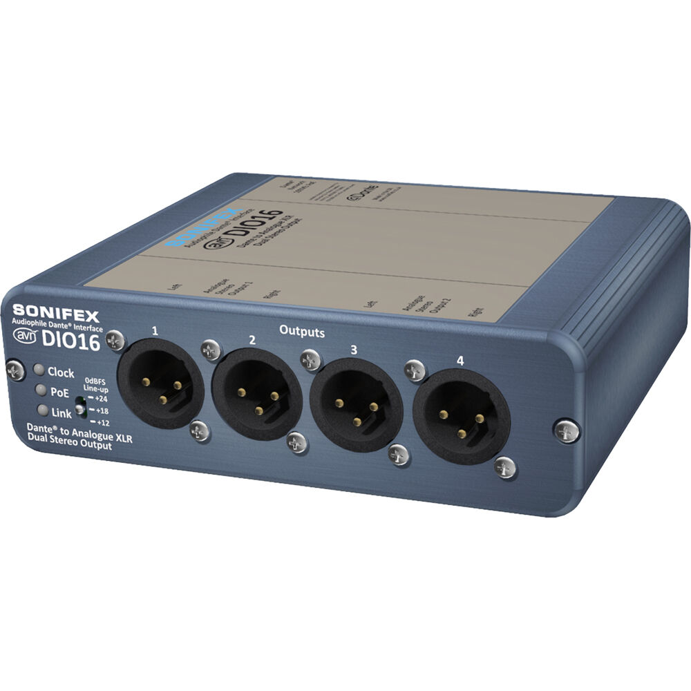 Convertidor Sonifex AVN-DIO16 de Dante a 4 Salidas XLR Analógicas ...