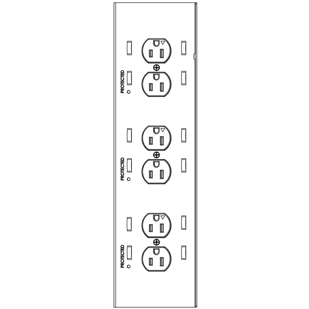 Kit de Alimentación Chief Proximity de 6 Salidas para Caja de Pared ...