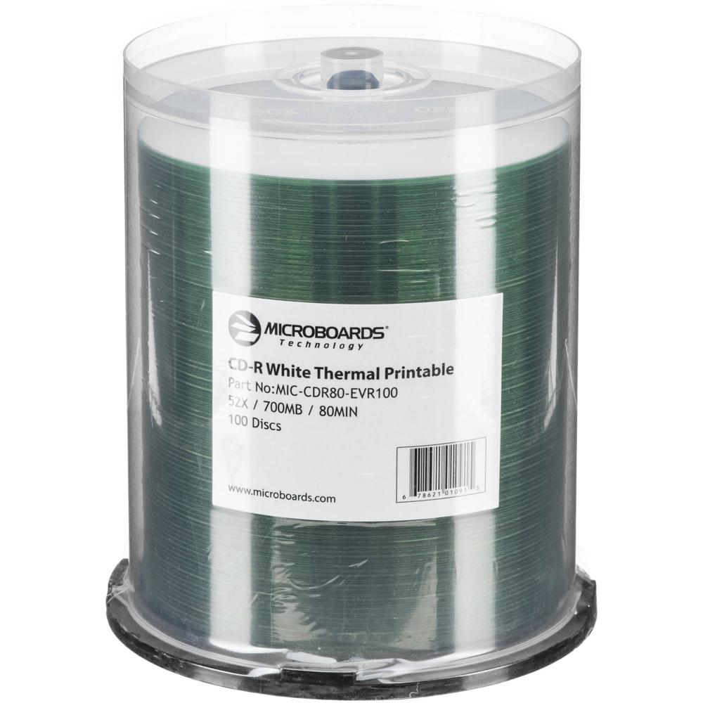 Microboards Printable 52x CD-R (100-Pack) para Impresora Rimage Everest ...