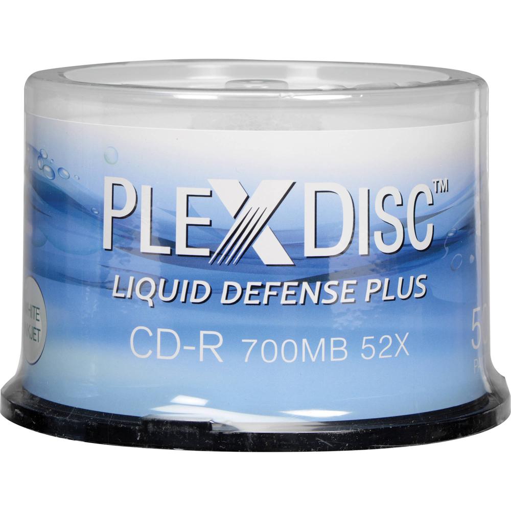 PlexDisc 700MB CD-R Glossy White Inkjet Printable con Liquid Defense ...