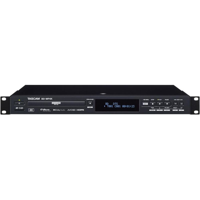 TASCAM BD-MP4K: Reproductor Blu-ray 4K Profesional con Control IR, LAN ...