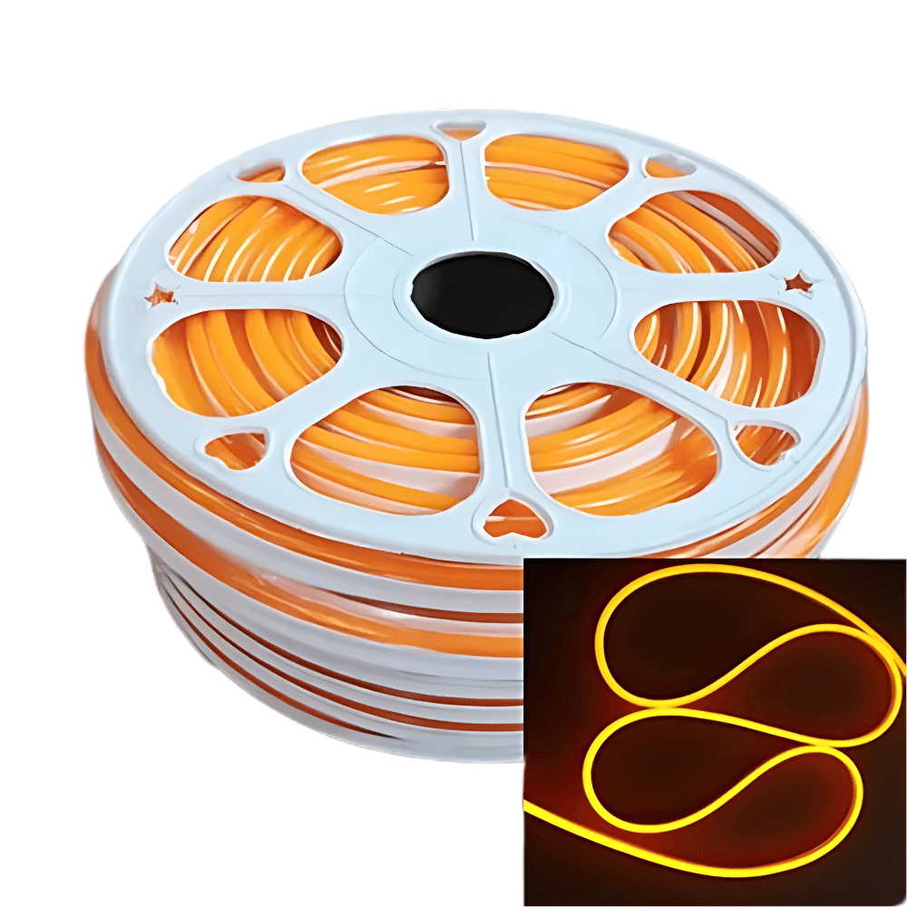 Cinta Led Neon Flexible Naranja Rollo de 50 metros 12v - Real Plaza