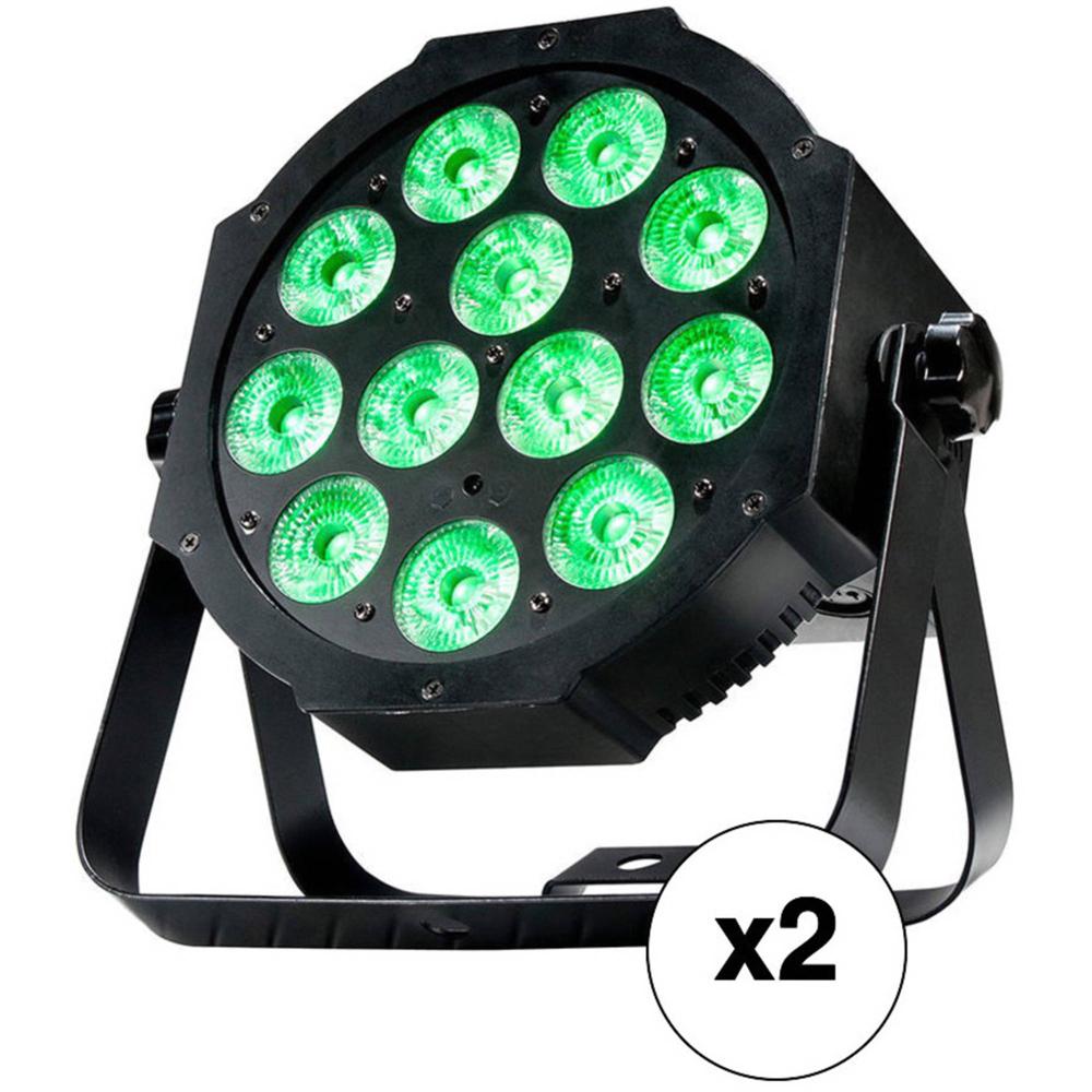 American DJ Mega 64 Profile Plus PAR - Foco LED de Bajo Perfil con 12 LEDs Cuádruples, Mezcla de ...