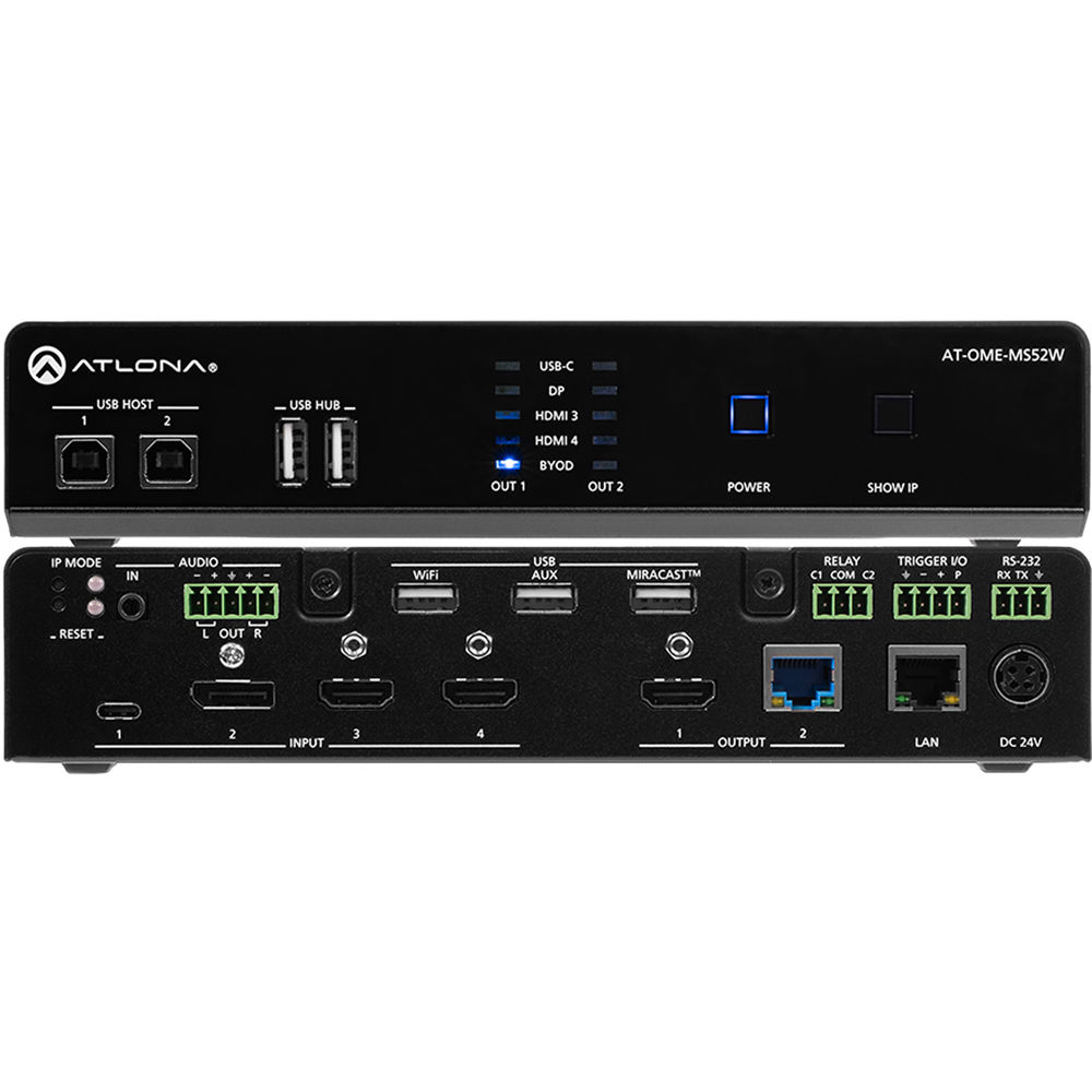 Atlona Omega 5x2 4K/UHD Switcher Matriz Multi-Formato con Entradas HDMI ...
