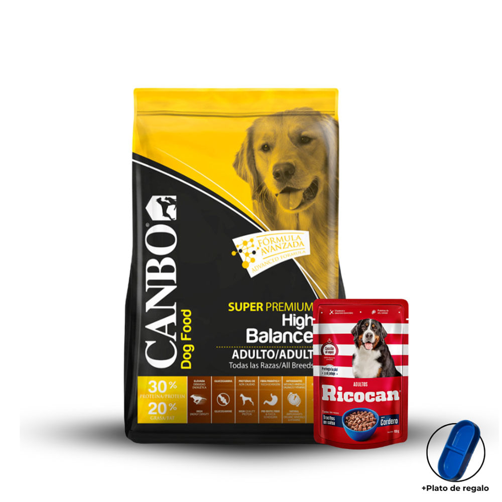 COMIDA DE PERRO CANBO HIGH BALANCE ADULTO TODAS LAS RAZAS 15 KG ...