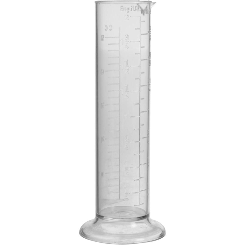 Kalt Plastic Graduate 2 oz - 50 cc de Estireno Transparente - Real Plaza