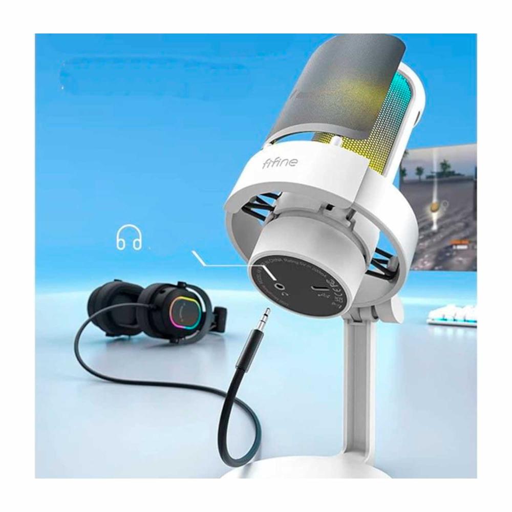 Microfono Game Fifine Ampligame A8 White - Real Plaza