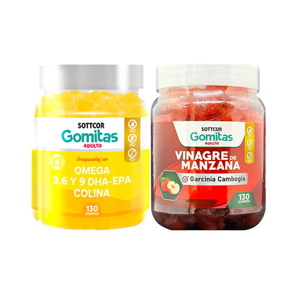 Gomitas Omega 3 + Gomitas Adulto Vinagre de Manzana - Real Plaza